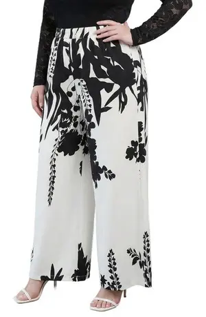 STANDARDS & PRACTICES Abstract Pull-on Wide Leg Pants