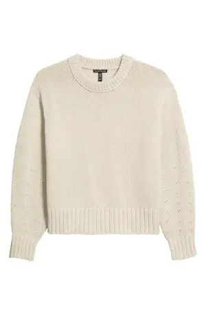 Eileen Fisher Organic Cotton Relaxed Fit Crewneck Sweater