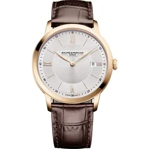 Baume & Mercier Classima Two-hand Swiss Quartz Leather Strap Watch