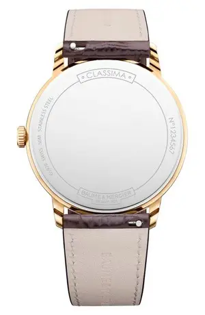 Baume & Mercier Classima Two-hand Swiss Quartz Leather Strap Watch