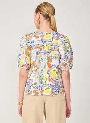 GILNER FARRAR Callie Blouse - Naples Print