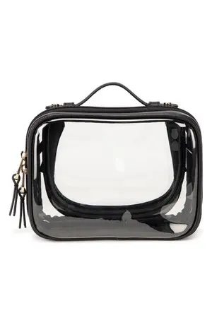 CALPAK Small Clear Cosmetics Case Black