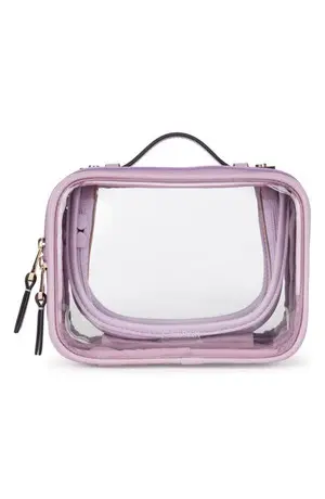 CALPAK Small Clear Cosmetics Case - Lavender