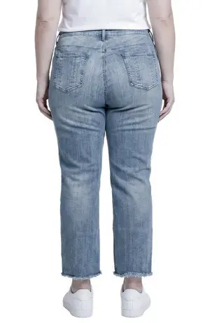 STANDARDS & PRACTICES Distressed Straight Leg Boyfriend Jeans