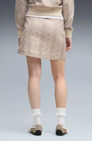 PUMA Aop T7 Snake Print Mid Rise Skirt