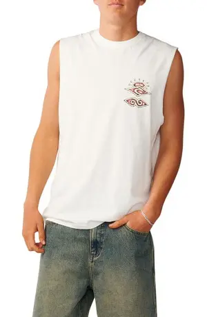 Rip Curl Disorder Yard Graphic Muscle T-shirt - Bone