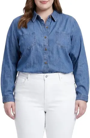 STANDARDS & PRACTICES Denim Button-up Shirt