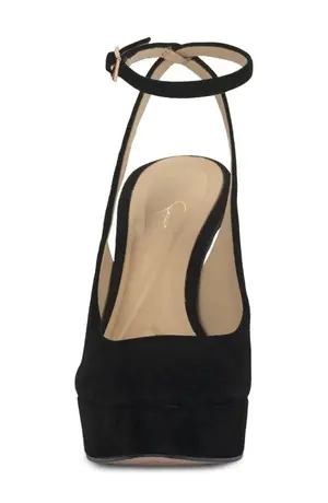 Jessica Simpson Nelica Ankle Strap Platform Pointed Toe Pump - Black