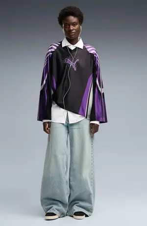PUMA Street Glam T-shirt With Rhinestone Graphic And Mesh Panels