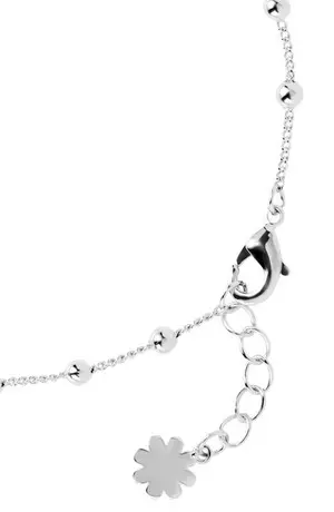 ATHRA LUXE Medallion And Pavé Cubic Zirconia Cross Charm Bracelet - Silver