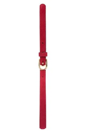 Mango Leather Belt - Red