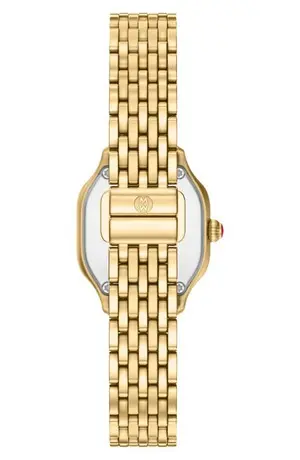 Michele Mini Meggie Mother-of-pearl & Diamond Bracelet Watch - Gold