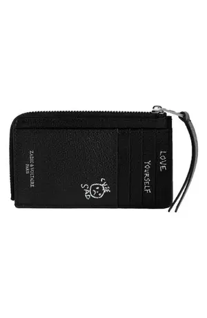 Zadig&Voltaire Arty Tag Leather Card Case