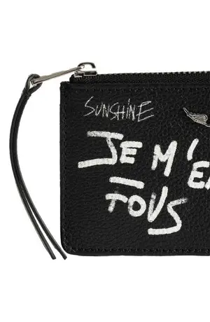 Zadig&Voltaire Arty Tag Leather Card Case