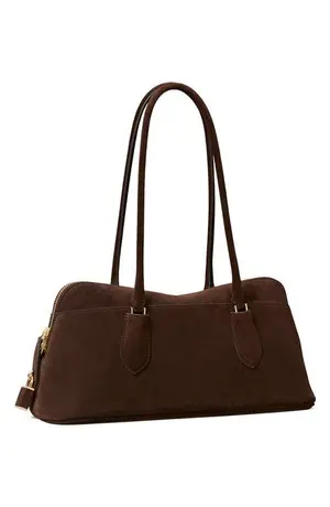 Tory Burch Lock Suede East-west Satchel
