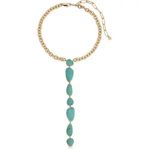 Ettika Majestic Stone Y-necklace - Turquoise