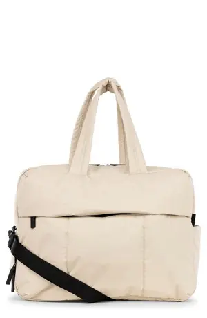 CALPAK Luka Large Padded Duffel Bag With Shoe Compartment - Oatmeal