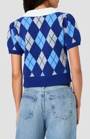 French Connection Koda Argyle Knit Combo Sweater