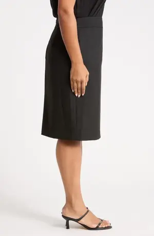 KASPER Pencil Skirt With Stretch - Black