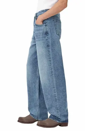 ALLSAINTS Rivet Slouch Straight Leg Jeans