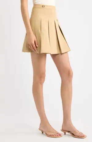 PETAL & PUP Pleated Flared Mini Skirt