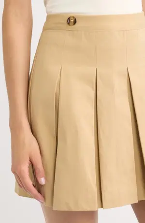 PETAL & PUP Pleated Flared Mini Skirt
