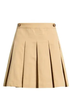 PETAL & PUP Pleated Flared Mini Skirt