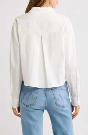 PETAL & PUP Bronagh Cropped Button-up Shirt