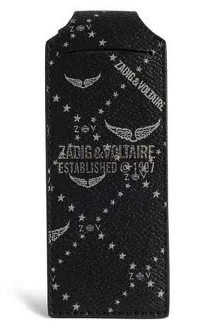 Zadig&Voltaire Zadig & Voltaire Graphic Print Luggage Tag Black