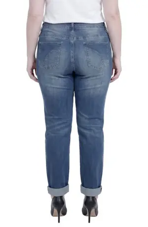 STANDARDS & PRACTICES Cuffed High Waist Straight Leg Jeans
