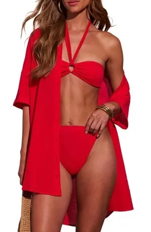 VICI Whispe Coast Cover-up Shirt - Red