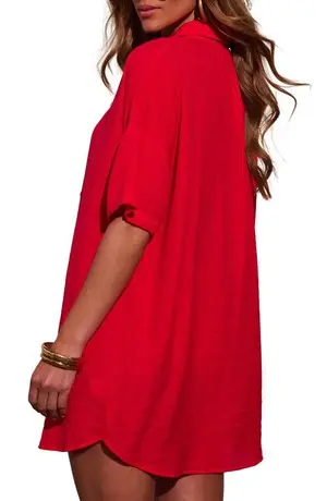 VICI Whispe Coast Cover-up Shirt - Red