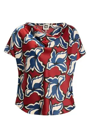 Anne Klein Cowl Neck Floral Top