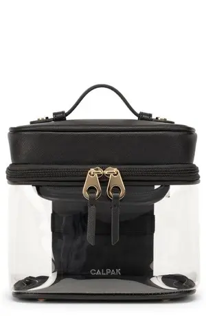 CALPAK Clear Train Case - Black