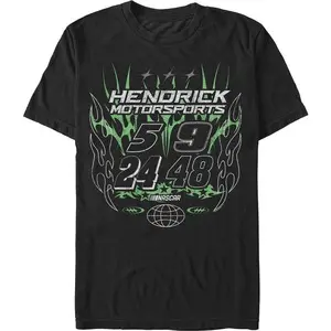 HENDRICK MOTORSPORTS Dark Acid Racing Short Sleeve Graphic T-shirt - Black