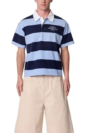 Mnml Big Stripe Short Sleeve Rugby Shirt