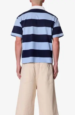 Mnml Big Stripe Short Sleeve Rugby Shirt