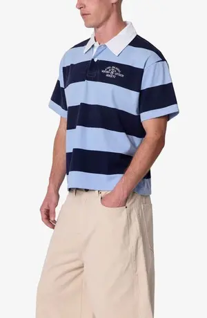 Mnml Big Stripe Short Sleeve Rugby Shirt