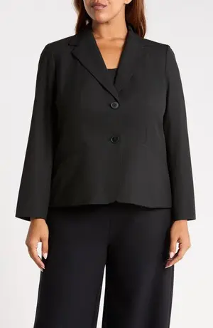 KASPER Two-button Jacket - Black