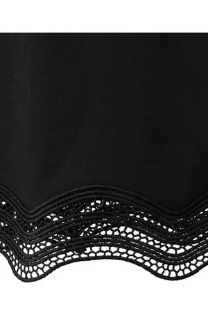 Mango Open Stitch Top - Black