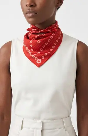 JESSIE ZHAO NEW YORK Scarlet Rhythm Double Sided Silk Scarf - Red