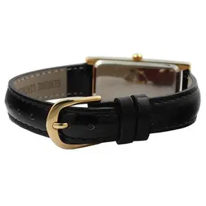PEUGEOT Everyday Rectangular Glossy Leather Watch- 35x18mm