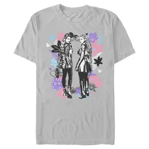 DESCENDANTS Chloe And Red Sketch Short Sleeve Graphic T-shirt - Ice Grey