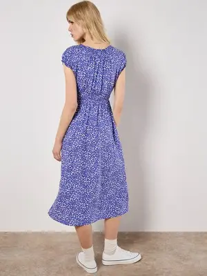 APRICOT Printed Milkmaid Midi Dress