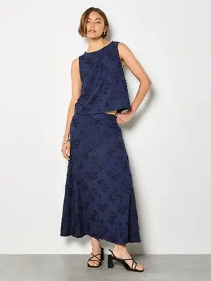 APRICOT Dandellion Embroidered Linen Top