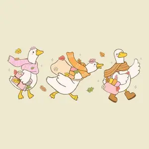 LOST GODS Geese Fall Lineup Short Sleeve Graphic T-shirt - Ivory