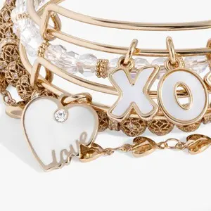 ALEX AND ANI Love Bangle Set Of 5