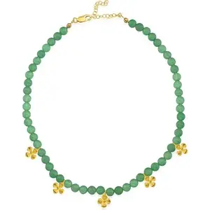 PERACAS Bambi Floral Necklace - Algae Green