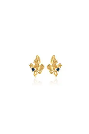 PERACAS Mini Siena Stud Earrings - Navy