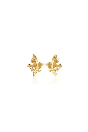 PERACAS Mini Siena Stud Earrings - White